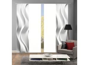 4056751516488 - Schiebegardine HOME WOHNIDEEN JAIR Gr 1 grau B60cm H245cm Polyester Gardinen SCHIEBEVORHANGSETSEIDENOPTIKDIGIDRUCK