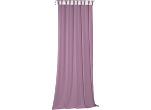 4004567502119 - Vorhang WIRTH Newbury lila (flieder) Gardinen 355cm Schlaufen 130cm Baumwolle Polyester nach Maß B130cm H355cm