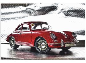 4059745700740 - Wandbild ARTLAND Klassiker - Der Porsche 356 Bilder Gr B H 60 cm x 40 cm Alu-Dibond-Druck Auto Querformat 1 St rot Bild Poster Bilder als Alubild Leinwandbild Wandaufkleber oder in versch Größen