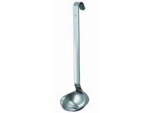 4004293100603 - Soßenlöffel RÖSLE Kochlöffel Gr - Länge 25 cm silberfarben (edelstahlfarben) Soßenlöffel Kochlöffel Saucenkelle mit Hakengriff Edelstahl 1810 spülmaschinengeeignet