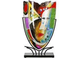 4063387555293 - Bodenvase CASABLANCA BY GILDE Gesichtsvase Veronique H49 cm bunt (mehrfarbig) B29cm H49cm T10cm Glas Vasen