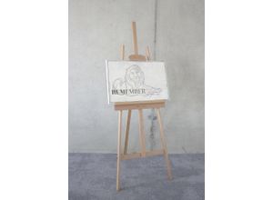 4055065032530 - Leinwandbild KOMAR Lion King Be Yourself - Größe 40 x 60 cm schwarz-weiß (farbe rahmen braun farbe bild(er) schwarz weiß) B40cm H60cm T2cm Papier Holz Bilder Keilrahmenbild mit Echtholzrahmen Kinderzimmer