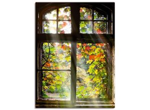 4055327242776 - Wandbild ARTLAND Altbau Bilder Gr B H 30 cm x 40 cm Leinwandbild Fenster & Türen Hochformat 1 St braun Bild Metallbild Metallbilder Bilder als Alubild Leinwandbild Wandaufkleber oder Poster in versch Größen