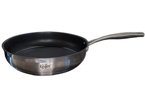 4251170707602 - Bratpfanne KÄFER Käfer Edelstahlpfanne silber (silberfarben) Ø28cm Pfannen Edelstahl Teflon Select ergonomisch induktionsgeeignet