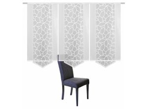 4056751153133 - Schiebegardine HOME WOHNIDEEN JENNA Gr 1 weiß B57cm H145cm Jacquard Polyester Gardinen Schiebevorhang Jacquard Set inkl Befestigungszubehör