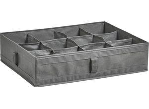 4003368146041 - Organizer ZELLER PRESENT 12 Fächer grau B44cm H11cm T34cm Polypropylen Aufbewahrungsboxen Aufbewahrungsbox faltbar für Wäsche