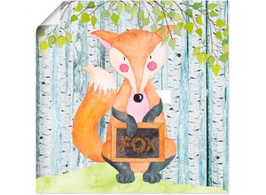 4059745308069 - Wandbild ARTLAND Waldfreunde- der schlaue Fuchs Bilder Gr B H 30 cm x 30 cm Poster Tiere 1 St bunt Bild Poster Kunstdruck Bilder als Alubild Leinwandbild Wandaufkleber oder in versch Größen