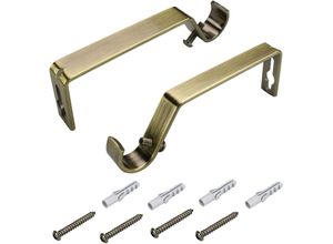 4016318132858 - Träger Gr 1 gold (messingfarben antik) Ø16cm Gardinenstangenhalterungen für Gardinenstangen Ø 16 mm