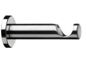4004339440441 - Auflageträger INDEKO Gardinenstangenhalterungen Gr Ø 2 cm silberfarben (edelstahlfarben) Gardinenstangenhalter Gardinenstangenhalterungen Ø 20 mm 1 läufig für Vorhangstangen