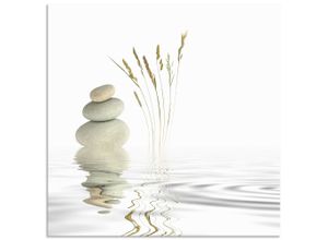 4057738371397 - Wandbild ARTLAND Zen Friede Bilder Gr B H 50 cm x 50 cm Alu-Dibond-Druck Zen quadratisch 1 St weiß Bild Poster Bilder als Alubild Leinwandbild Wandaufkleber oder in versch Größen