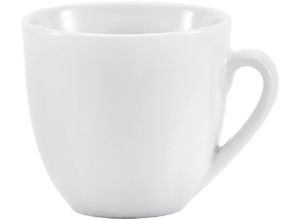 4009290059572 - Tasse VAN WELL Trend weiß B8cm H7cm Porzellan Trinkgefäße spülmaschinenfest mikrowellengeeignet 023 L 6-teilig