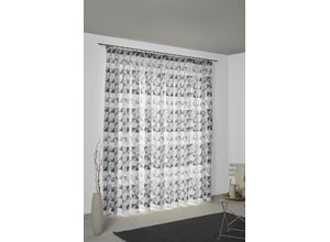 4004567404376 - Vorhang WIRTH Berlare Gardinen Gr 195 cm Kräuselband 132 cm grau (dunkelgrau) Kräuselband nach Maß