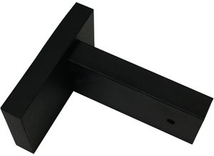 4003018379270 - Wandträger schwarz (schwarz matt) SCHÖNER WOHNEN-KOLLEKTION Gardinenstangenhalterungen Serie Einzelprogramm Matteo rechteckig