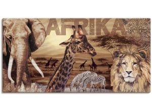 4055327158657 - Wandbild ARTLAND Afrika Bilder Gr B H 60 cm x 30 cm Leinwandbild Wildtiere 1 St braun Bild Poster Bilder als Alubild Leinwandbild Wandaufkleber oder in versch Größen