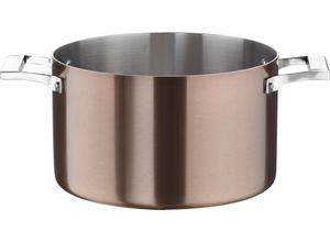 8007163280562 - Fleischtopf PINTINOX Century Töpfe Gr Ø 24 cm + Höhe 14 cm rosegold (altkupferfarben) Fleischtopf Fleischtöpfe Topf Boden und Seitenwände komplett aus 3 Schicht Material Induktion