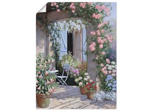 4055327495974 - Wandbild ARTLAND Blumenangebot Bilder Gr B H 30 cm x 40 cm Poster Garten Hochformat 1 St beige (naturfarben) Bild Poster Bilder als Leinwandbild Wandaufkleber oder in versch Größen
