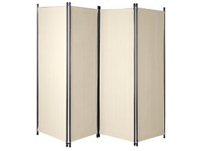 4021093031944 - Paravent ANGERER FREIZEITMÖBEL Swingtex TOPSELLER beige (elfenbeinfarben) Stellwände B H 220cm x 165cm Stahl Acryl (BH) ca 220x165 cm B220cm H165cm