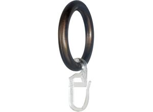 9002777124607 - Gardinenring GARESA Ring mit Haken Gr 1 braun (bronzefarben) Ø16cm Kunststoff Gardinenbefestigungen für Durchmesser bis 16 mm einfache Montage