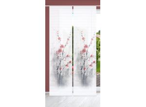 4056751515511 - Schiebegardine HOME IN GREEN BELMIRA Gr 1 rot B60cm H245cm Polyester Gardinen SET DIGITALDRUCKBAMBUSOPTIK RECYCELT 4056751515511 - Schiebegardine HOME IN GREEN BELMIRA Gr 1 rot B60cm H245cm Polyester Gardinen SET DIGITALDRUCKBAMBUSOPTIK RECYCELT