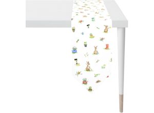 4003440286078 - Tischband APELT 6812 HAPPY EASTER Osterdeko Ostern bunt (weiß bunt) B25cm L175cm Baumwolle Polyester Tischdecken Digitaldruck modisches Design mit verspielten Häschen im Garten 4003440286078 - Tischband APELT 6812 HAPPY EASTER Osterdeko Ostern bunt (weiß bunt) B25cm L175cm Baumwolle Polyester Tischdecken Digitaldruck modisches Design mit verspielten Häschen im Garten