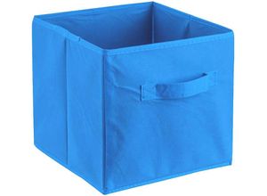 4002148900965 - Aufbewahrungsbox Faltbox blau (hellblau) B31cm H31cm T31cm Stoff Aufbewahrungsboxen Faltbox mit Griff