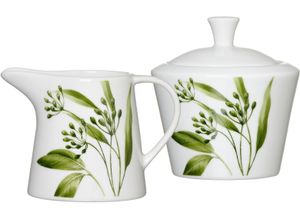 4006344319071 - Milch- und Zuckerset RITZENHOFF & BREKER Evora grün 2 Stk Porzellan Geschirr-Sets Geschirr-Set mit Botanik-Motiv 4006344319071 - Milch- und Zuckerset RITZENHOFF & BREKER Evora grün 2 Stk Porzellan Geschirr-Sets Geschirr-Set mit Botanik-Motiv
