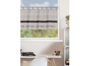 4043343681310 - Scheibengardine Yara Gr 1 weiß B140cm H45cm Obermaterial 83% Polyester 17% Polyacryl Gardinen Schlaufenpanneaux