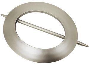 4003018196211 - Dekoklammer Dekoring Oval Kunststoff Gr 1 silber (silberfarben) 1 Stk Kunststoff Gardinenbefestigungen zum Drapieren