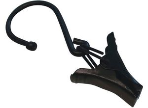 4003018370734 - Seilklammern GARDINIA schwarz (schwarz matt) 20 Stk Metall Gardinenbefestigungen Serie Seilspanngarnitur