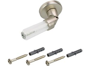 4016318286797 - Träger Gardinenstangenhalterungen Gr Ø 16 cm silberfarben (chromfarben matt) Gardinenstangenhalter Gardinenstangenhalterungen für Gardinenstangen Ø 16 mm