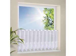 4007863705550 - Scheibengardine CARLINA weiß B100cm H90cm Jacquard Polyester Gardinen