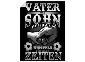 4059745990011 - Wandbild ARTLAND Vater und Sohn Fußball Kumpels Bilder Gr B H 30 cm x 40 cm Poster Sprüche & Texte Hochformat 1 St schwarz Bild Poster Bilder als Alubild Leinwandbild Wandaufkleber oder in versch Größen