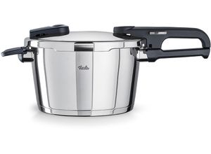 4009209408347 - Schnellkochtopf FISSLER Vitaquick Edition silber (edelstahl silber) B255cm H22cm L425cm Ø22cm Töpfe Made in Germany mit gelochtem Einsatz