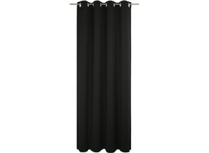 4004567510381 - Vorhang WIRTH Newbury schwarz Gardinen 255cm Ösen 130cm Baumwolle Polyester nach Maß B130cm H255cm