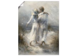 4057738457985 - Wandbild ARTLAND Romantik Bilder Gr B H 60 cm x 80 cm Poster Paar Hochformat 1 St grau Bild Poster Bilder als Leinwandbild Wandaufkleber oder in versch Größen