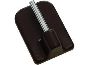 4003018003588 - Gardinenstangenhalter GARDINIA braun H11cm Gardinenstangenhalterungen Serie Vitragestange flachoval Ø 11 mm