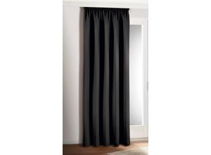 4005241855668 - Vorhang Bernd Gr 1 schwarz B140cm H245cm Polyester Gardinen Fertigschal