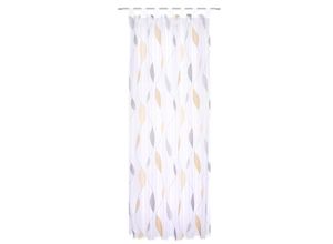 4056751474597 - Vorhang HOME WOHNIDEEN PAOLO Gr 1 gelb B140cm H145cm Voile Polyester Gardinen Schlaufenschal PAOLO bedruckt
