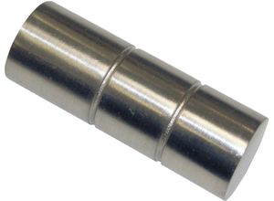 4003018363842 - Gardinenstangen-Endstück Zylinder silber (edelstahl optik) Ø19cm Gardinenstangenendstücke Serie Gardinenstange Kira