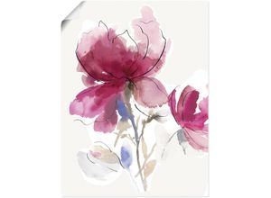 4062144699522 - Wandbild ARTLAND Rosige Blüte I Bilder Gr B H 50 cm x 70 cm Poster Blumenbilder Hochformat 1 St pink Kunstdrucke als Alubild Leinwandbild Wandaufkleber oder Poster in versch Größen