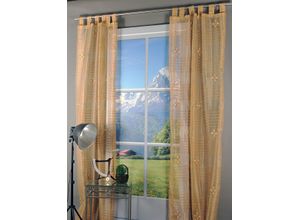 4056837065299 - Gardine HOSSNER - ART OF HOME DECO Stellisee Gardinen Gr 245 cm Schlaufen 105 cm braun (braun beige) Schlaufen Schlaufenschal im besonderen Design 4056837065299 - Gardine HOSSNER - ART OF HOME DECO Stellisee Gardinen Gr 245 cm Schlaufen 105 cm braun (braun beige) Schlaufen Schlaufenschal im besonderen Design