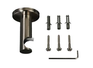 4016318294198 - Gardinenstangenhalter Gardinenstangenhalterungen Gr Ø 20 cm silberfarben (edelstahlfarben) Gardinenstangenhalter Gardinenstangenhalterungen