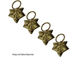 4016318289781 - Gardinenring Blatt Liedeco Gardinenstangen (Packung 4-St mit Dekoklammer) für Gardinenstangen Ø 16 mm goldfarben 4016318289781 - Gardinenring Blatt Liedeco Gardinenstangen (Packung 4-St mit Dekoklammer) für Gardinenstangen Ø 16 mm goldfarben