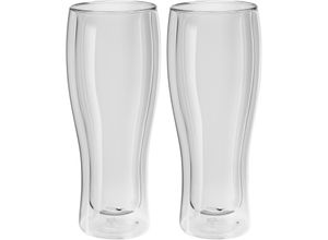 4009839397783 - Bierglas ZWILLING Sorrento Bar transparent B84cm H20cm Borosilikatglas Trinkgefäße Doppelwandig Borosilikatglas 2-tlg je 410 ml