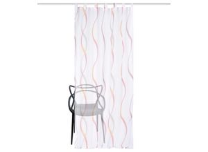 4056751475945 - Vorhang HOME WOHNIDEEN SCHLAUFENSCHAL Gr 1 rot B140cm H245cm Voile Polyester Gardinen Schlaufenschal bedruckt