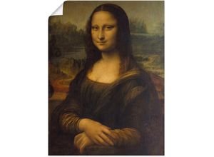 4055327554961 - Wandbild ARTLAND Mona Lisa Um 1503 Bilder Gr B H 60 cm x 80 cm Poster Porträts 1 St braun Bild Leinwandbild Kunstdrucke Bilder als Leinwandbild Wandaufkleber oder Poster in versch Größen