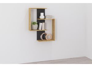 4029494120755 - Wandregal Kreta braun (artisan eichefarben matera) B65cm H85cm T20cm Holzwerkstoff Melamin Spanplatte Regale Wandregal mit 4 Ablageflächen 4029494120755 - Wandregal Kreta braun (artisan eichefarben matera) B65cm H85cm T20cm Holzwerkstoff Melamin Spanplatte Regale Wandregal mit 4 Ablageflächen