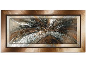 4059745027052 - Wandbild ARTLAND Gold Abstrakt 1 Bilder Gr B H 100 cm x 50 cm Alu-Dibond-Druck Gegenstandslos 1 St braun Bild Metallbild Metallbilder Bilder als Alubild Leinwandbild Wandaufkleber oder Poster in versch Größen