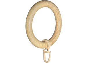 9002777124485 - Gardinenring GARESA Holzring mit Haken Gardinenbefestigungen Gr 20 St beige (natur) Gardinenringe für Durchmesser bis 35mm einfache Montage