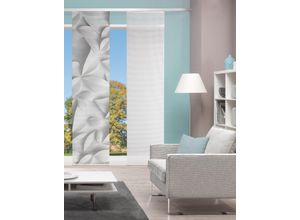 4056751513906 - Schiebegardine VISION FLYNN Gr 1 grau B60cm H260cm Polyester Gardinen SCHIEBEVORHANG BAMBUS DIGITALDRUCK